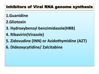 Antiviral Drugs and their mechanism of action | PDF | Pharmaceutical ...