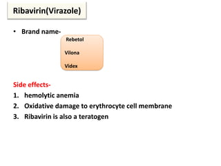 Antiviral Drugs and their mechanism of action | PDF | Pharmaceutical ...