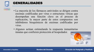 Clasificacion de Medicamentos Antivirales | PDF