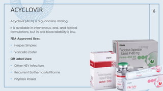 Antiviral Agents in Dermatology | PPTX