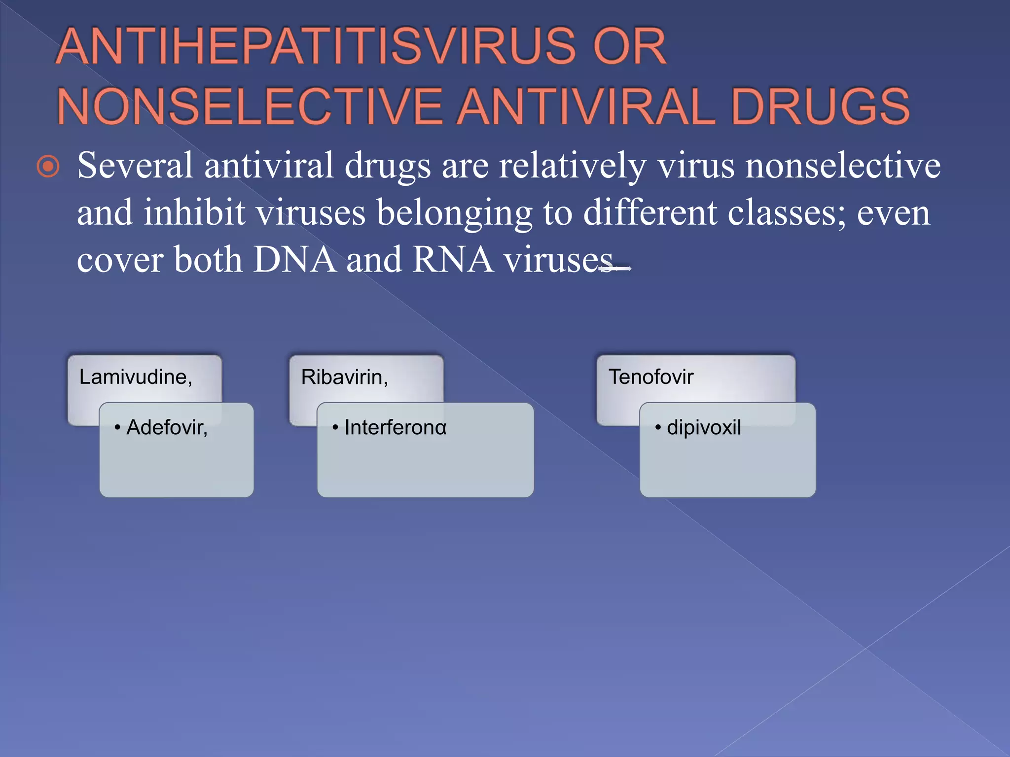 Pharmacology of Anti-viral drugs | PPTX