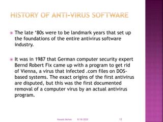Anti virus slide show presentation | PPTX