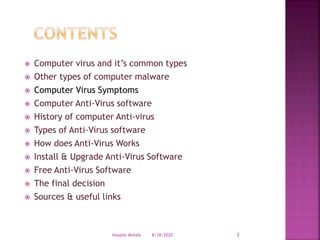 Anti virus slide show presentation | PPTX