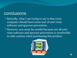 Anti-virus software and spyware | PPT