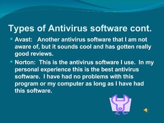 Anti-virus software and spyware | PPT