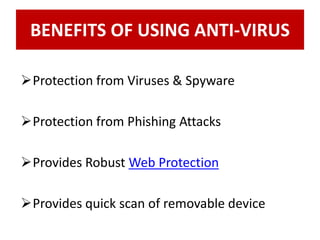Antivirus And Malware Protection | PPTX