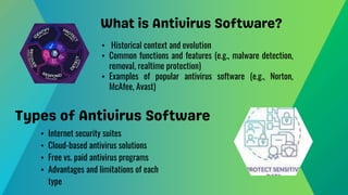 antivirus and security software | basics | PPTX