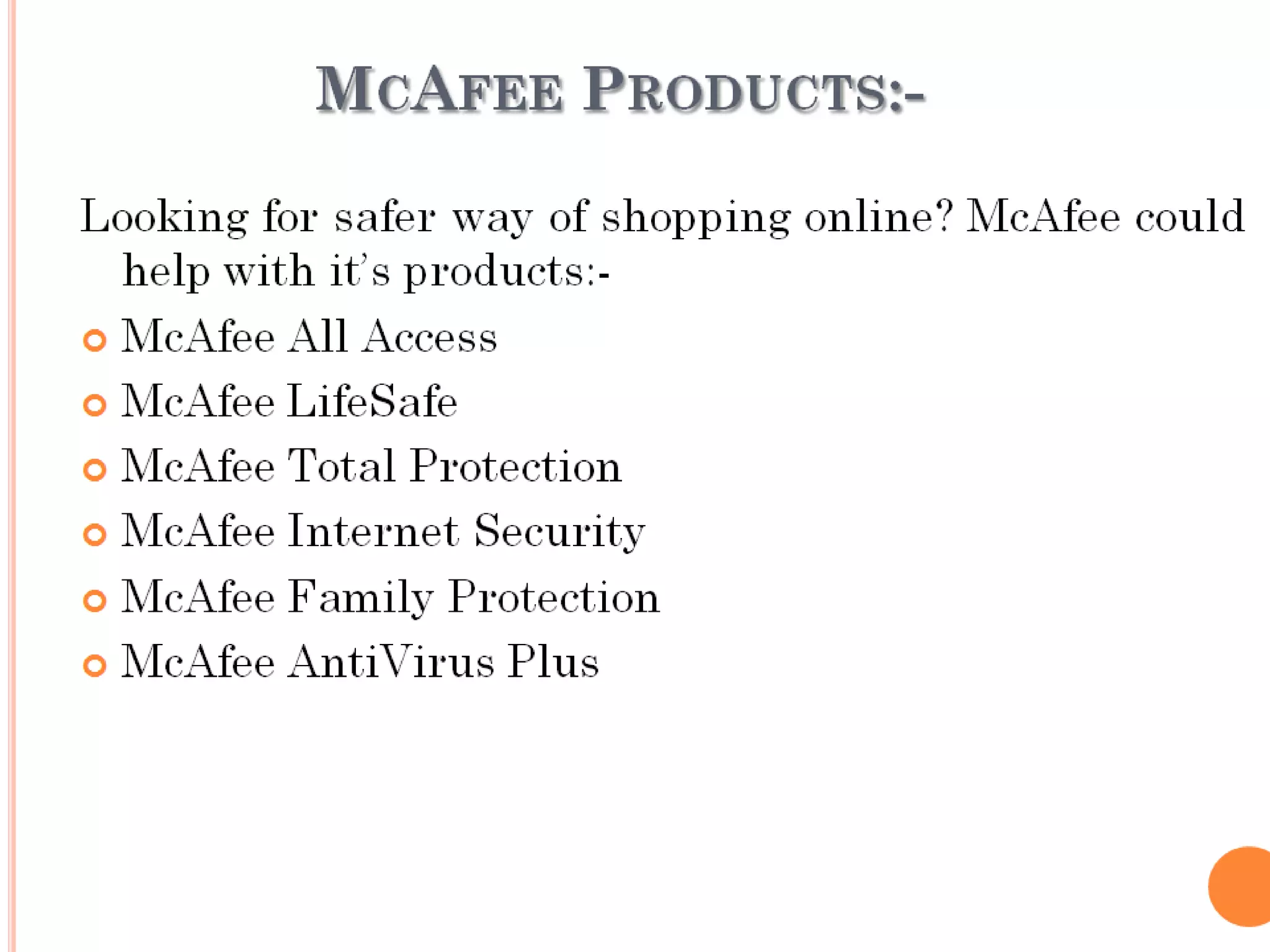 Mcafee Antivirus Support | PPT