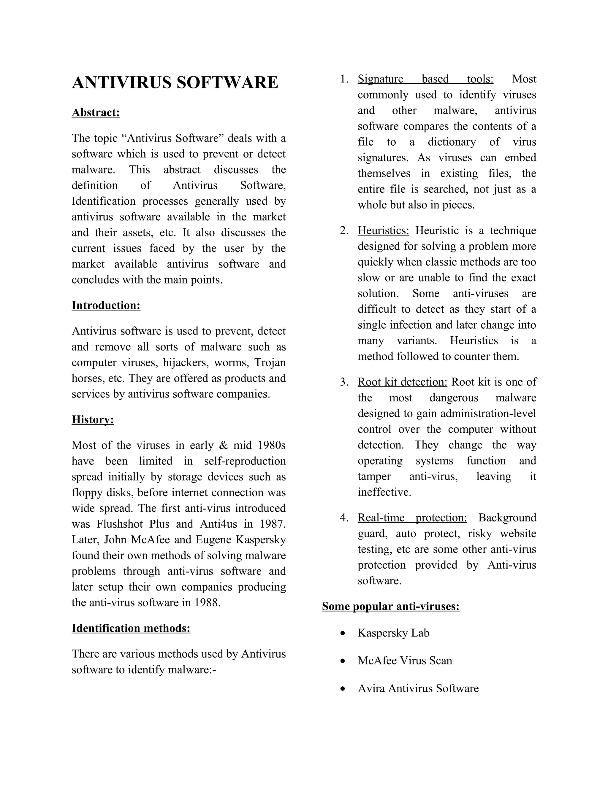 Antivirus software | DOC