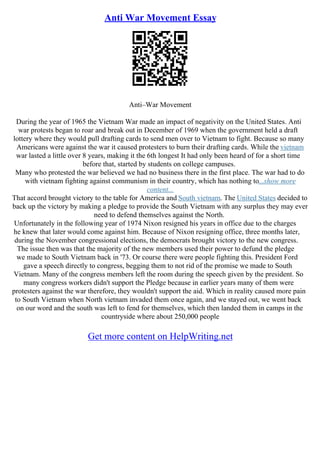 Anti War Essays | PDF