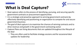 Antix Consulting Capture Plan Template | PPTX