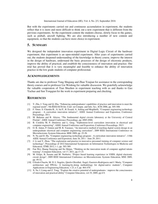 CULTIVATING STUDENTS'INNOVATIVE PRACTICE ABILITY IN HARDWARE EXPERIMENT | PDF | Undergraduate ...