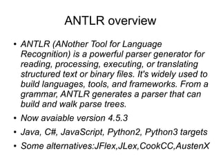 ANTLR4 in depth | ODP