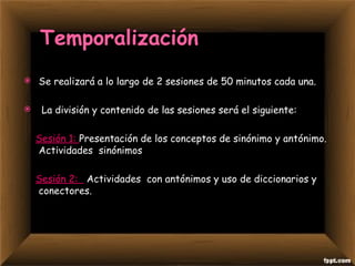 Antónimos y sinónimos | PPT