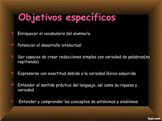 Antónimos y sinónimos | PPT