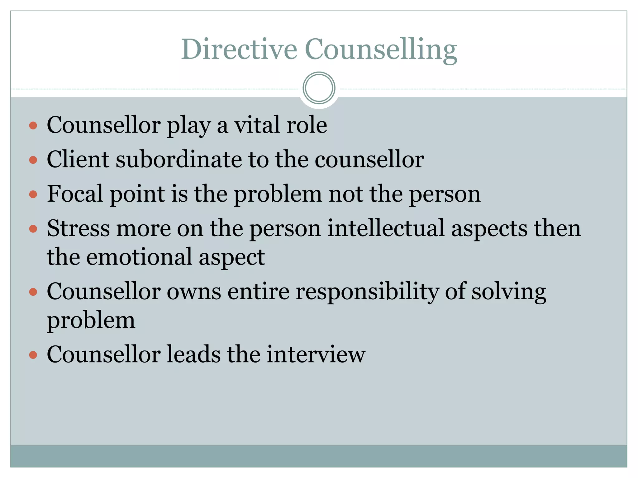 TYPES OF COUNSELLING | PPTX