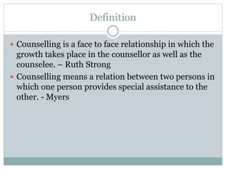 TYPES OF COUNSELLING | PPTX