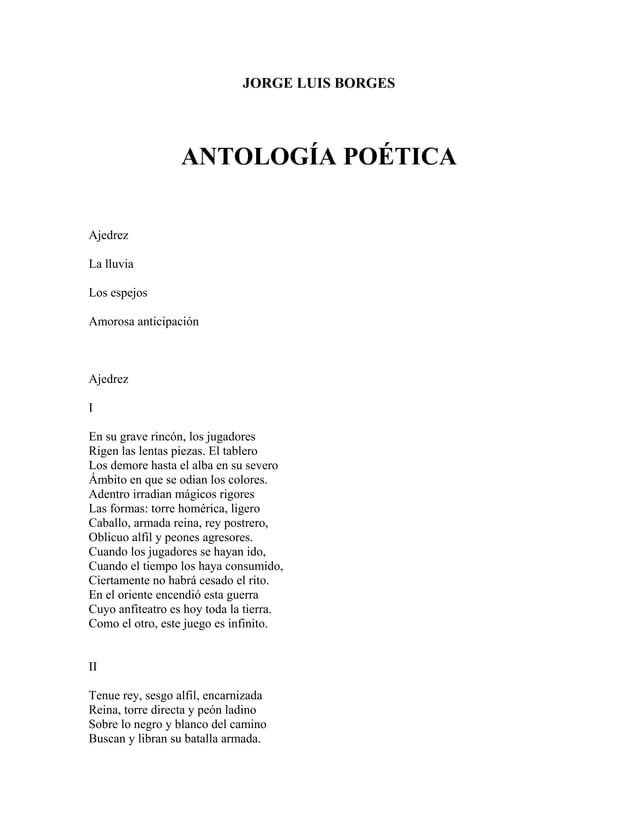 Antología poética jorge luis borges | PDF Antología poética jorge luis borges | PDF