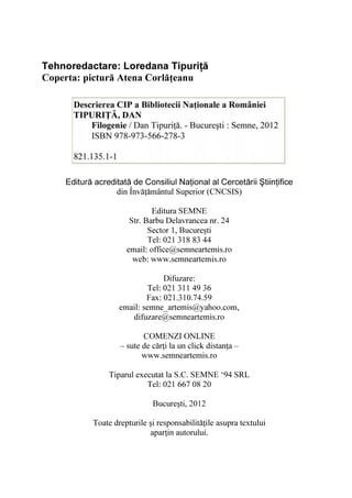 CARTILE LUI DAN TIPURITA - FILOGENIE | PDF