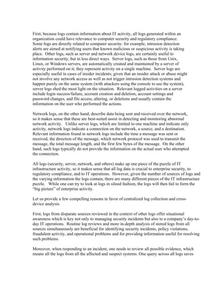 Log Analysis Across System Boundaries for Security, Compliance, and ...