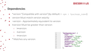 Modules and artifacts in NPM by Anton Cherednikov | PPT