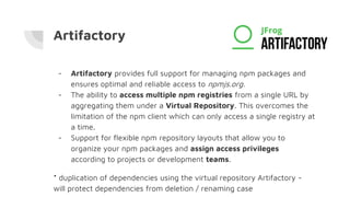 Anton Cherednikov "Modules and Artifacts in NPM" | PPTX