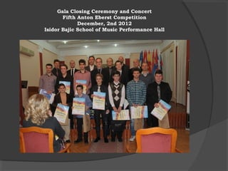 Fifth Anton Eberst Competition | PPT | Music | Entertainment