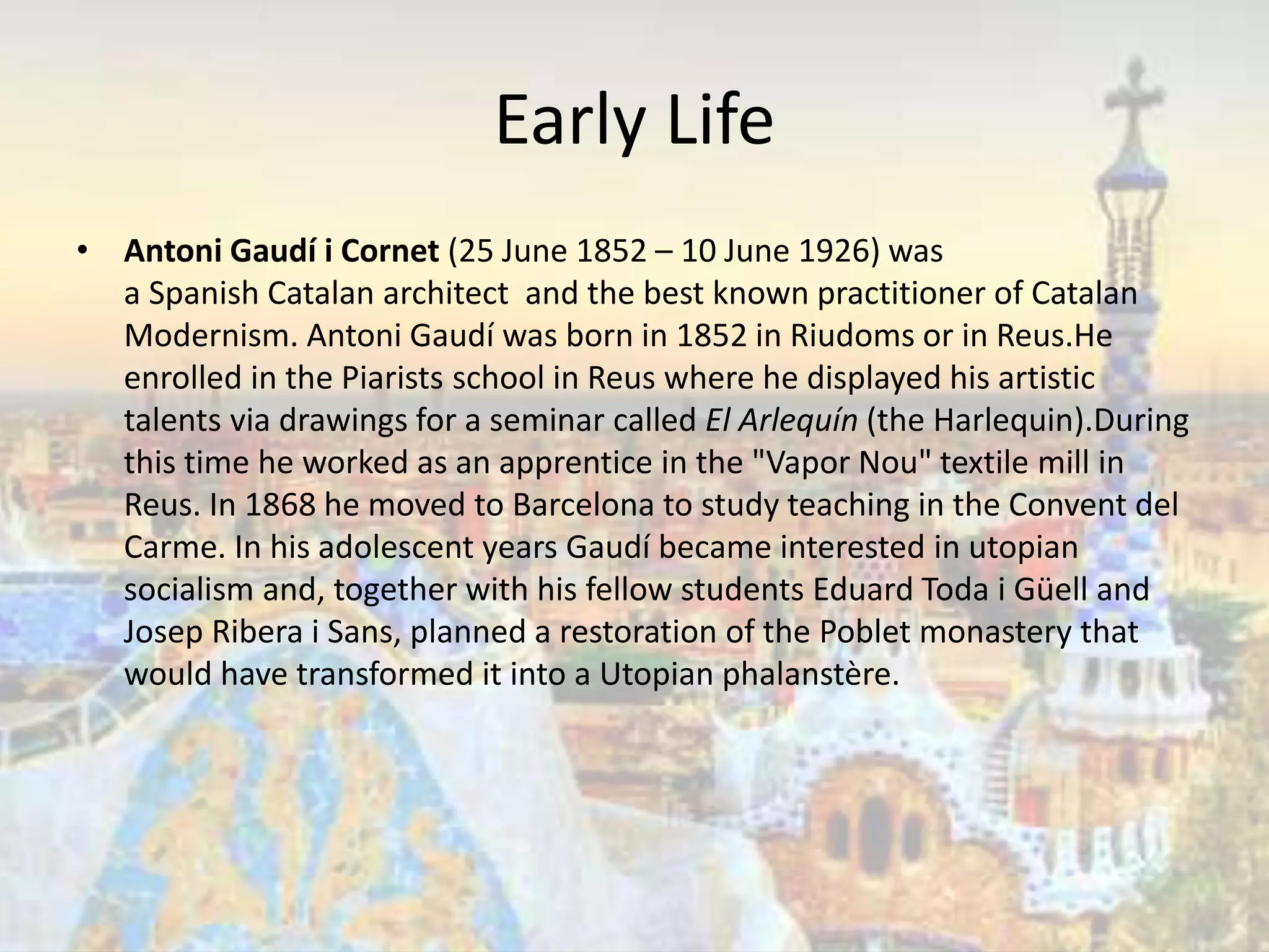 Antoni gaudi | PPTX