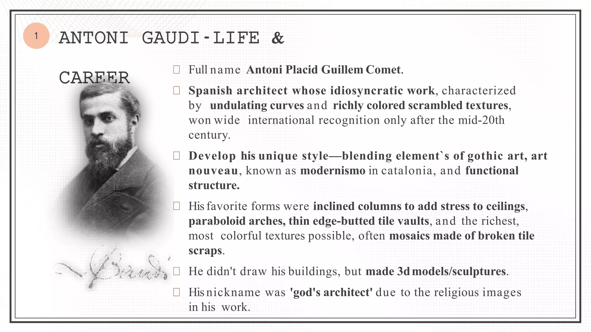 Antoni gaudi ppt | PPTX