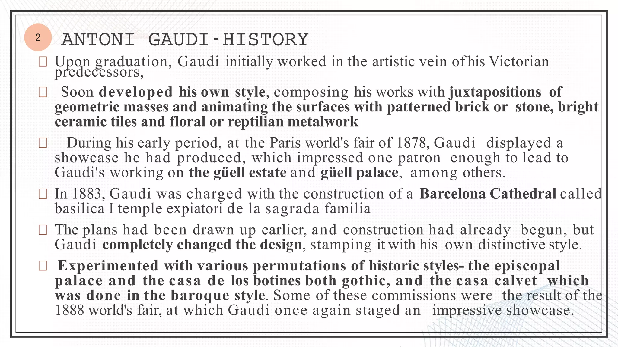 Antoni gaudi ppt | PPT