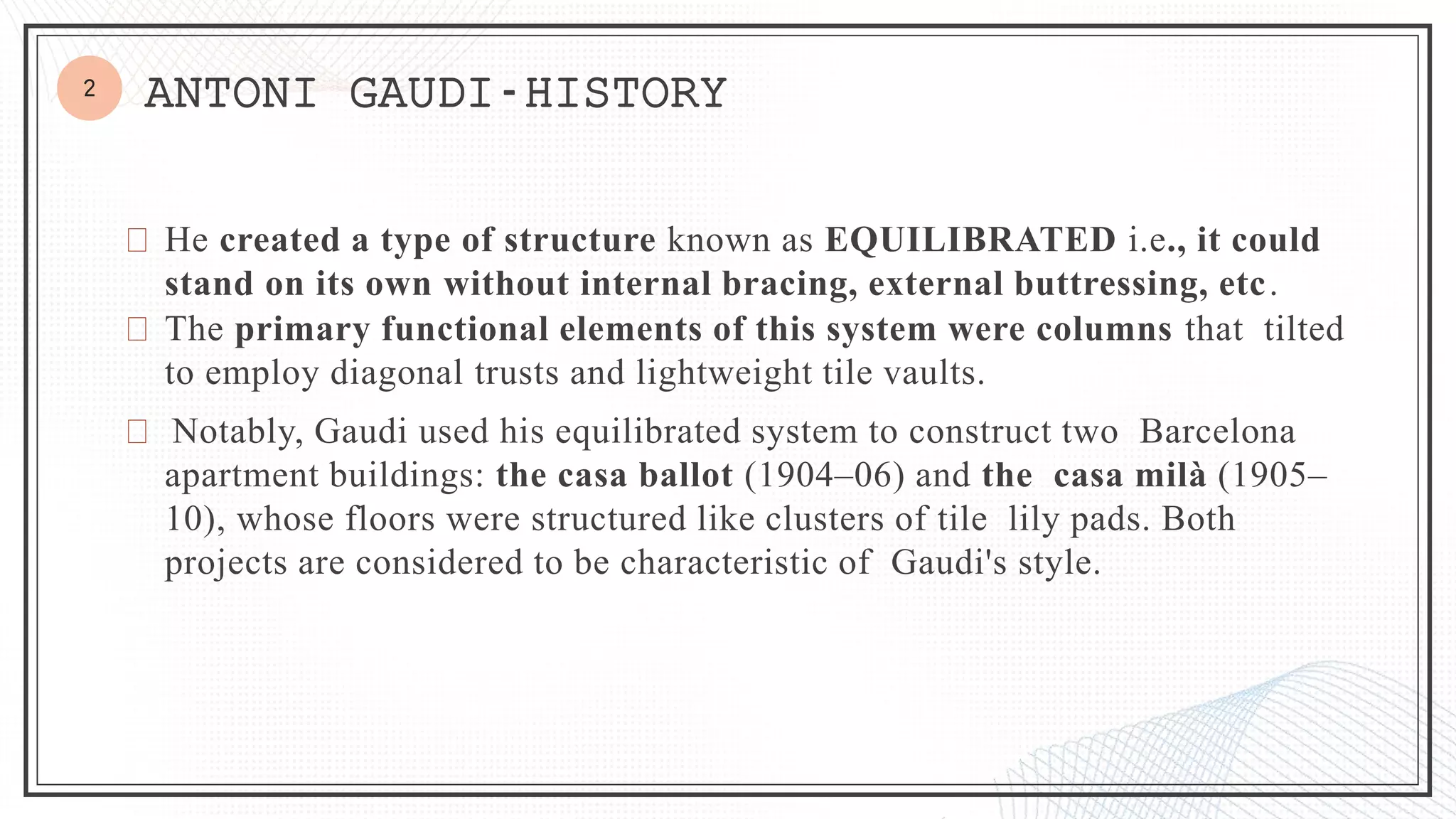 Antoni gaudi ppt | PPTX