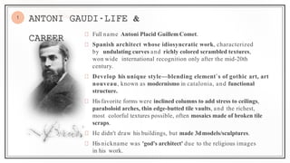 Antoni gaudi ppt | PPTX
