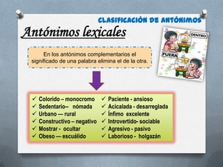 Antonimos | PPTX