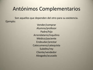 Antonimos | PPTX