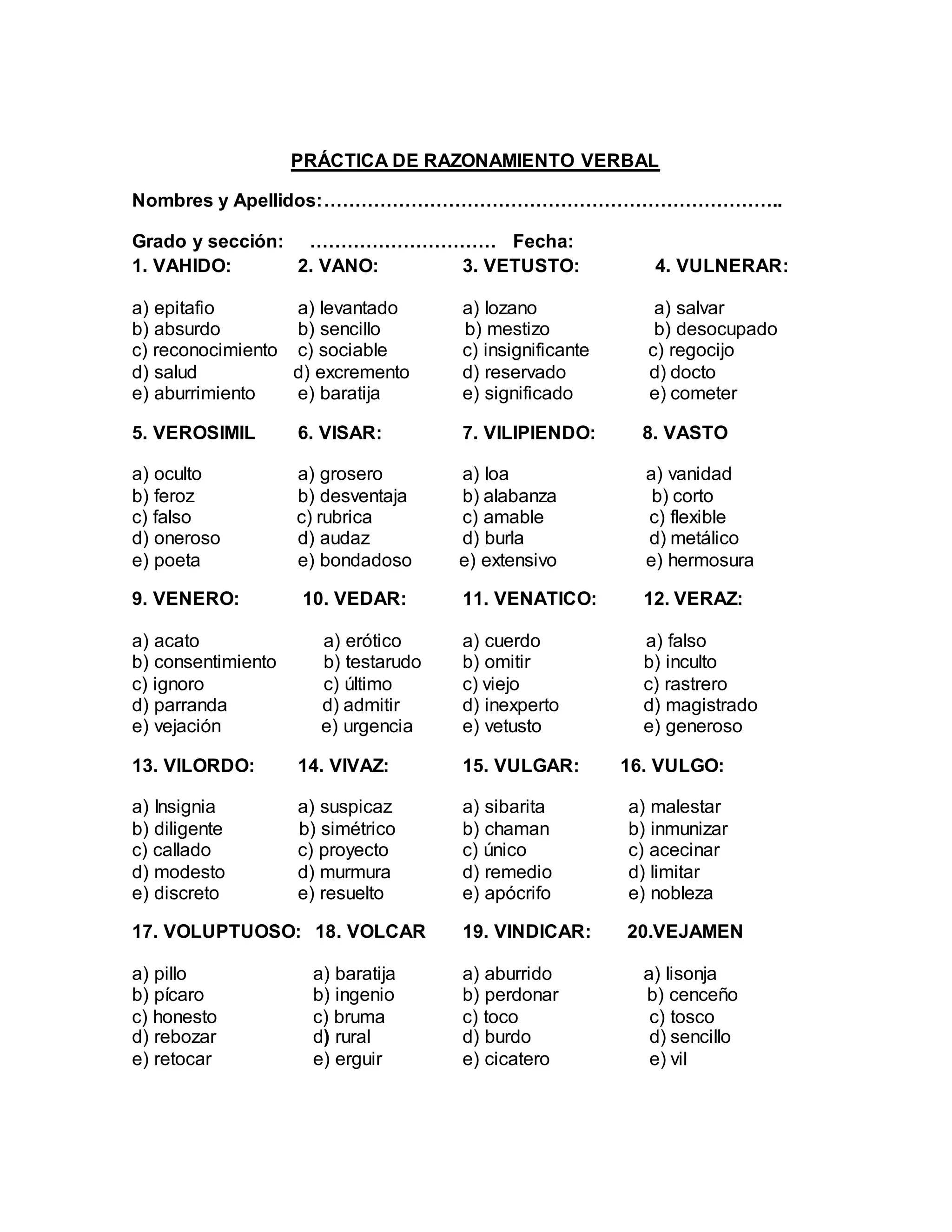 Antonimos | DOCX