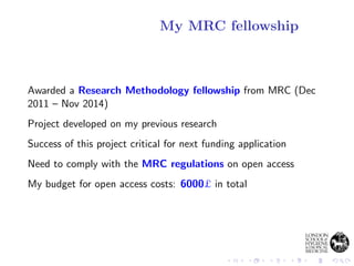 Open access: a researcher's perspective | PPT