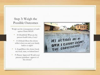 Teaching The Decision Making Process for High School Students | PPTX