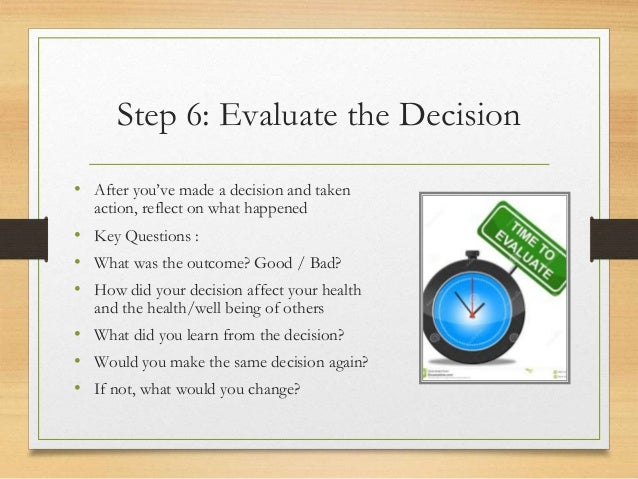 Teaching The Decision Making Process for High School Students
