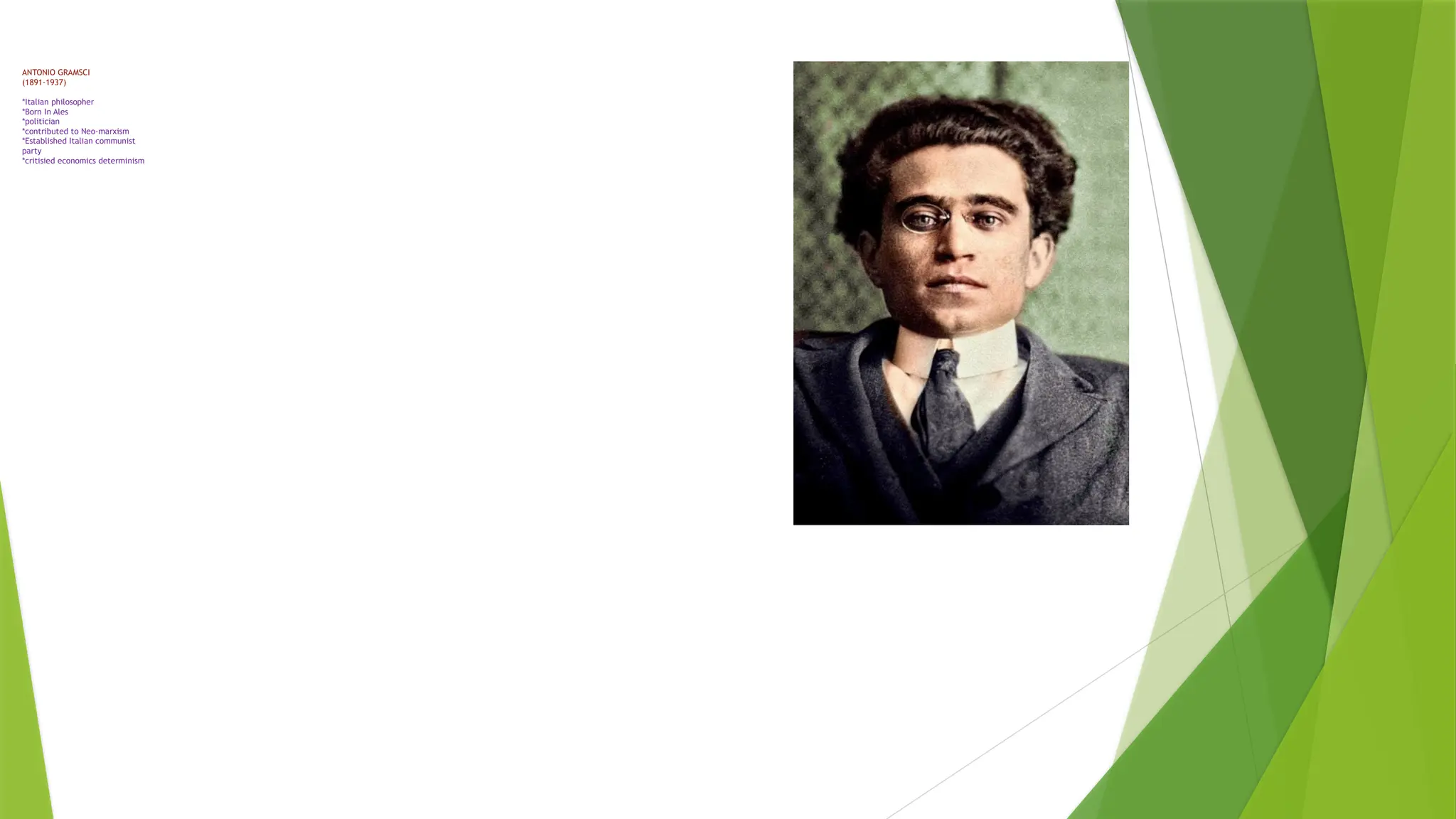 Antonio gramsci biography briefly explained | PPTX