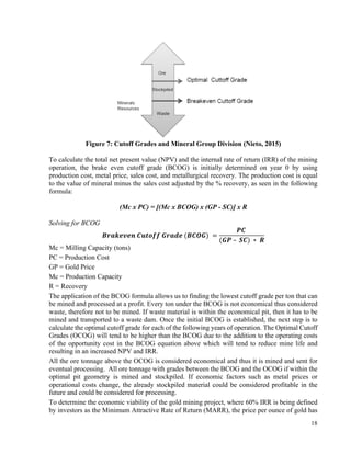 Economic Assessment and Value Maximizations of a Mining Operation based on an Iterative Cutoff ...