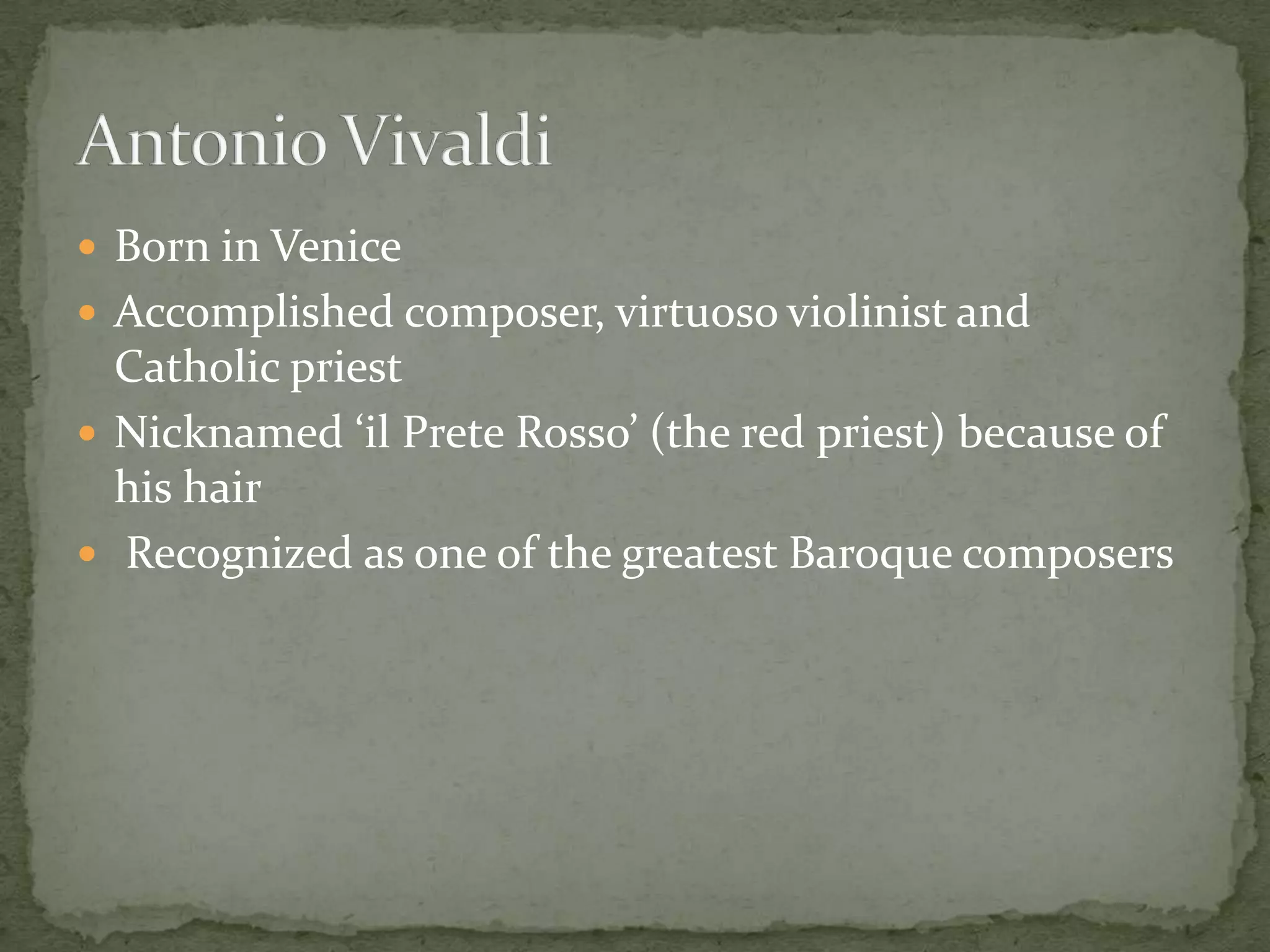 Antonio vivaldi | PPT