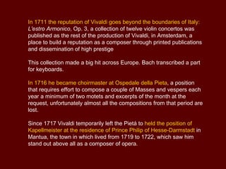 Antonio Vivaldi Biography | PPS | Classical Music | Music
