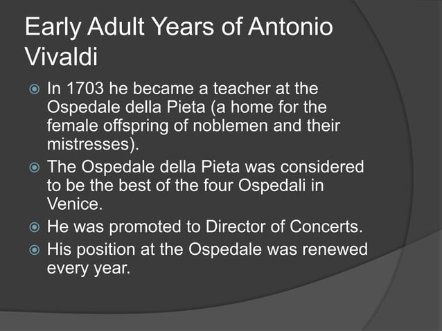 Antonio vivaldi power point | PPTX | Classical Music | Music