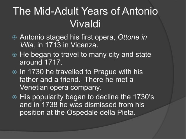 Antonio vivaldi power point | PPTX | Classical Music | Music