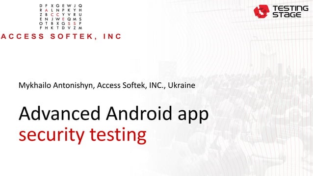 Android application security testing | PPT