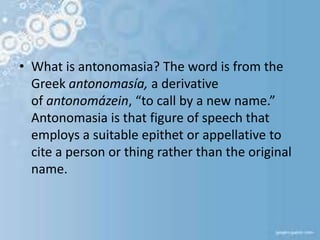 Antonomasia | PPTX