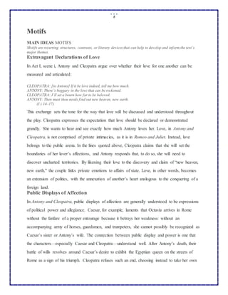 Antony and cleopatra (Critical Study & Analysis) | DOCX