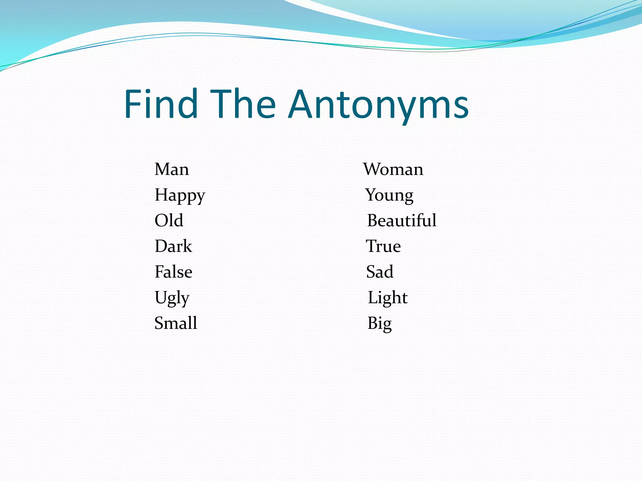 Antonyms | PPTX