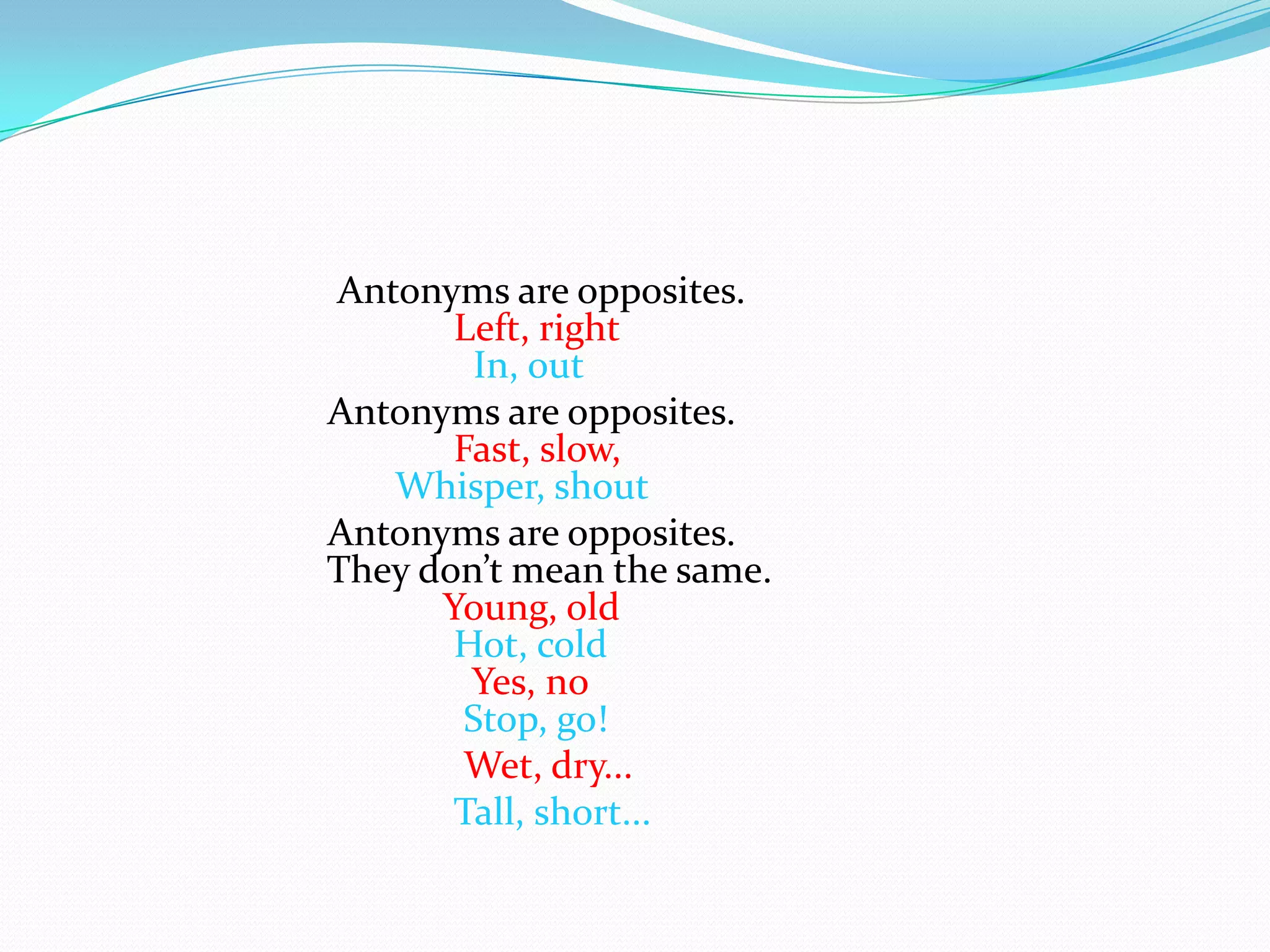 Antonyms | PPTX