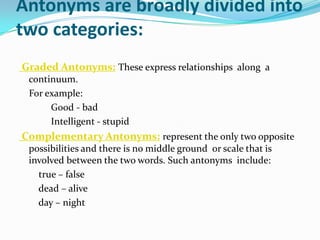Antonyms | PPTX